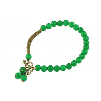 Bratara asimetrica din jad verde din bronz | Magazin online de bijuterii