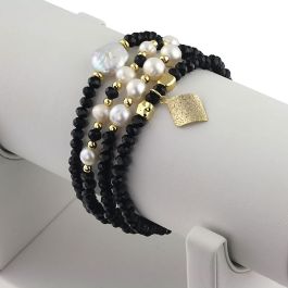 Set bratari "Smooth Black" din perle naturale si jad | Magazin online ...