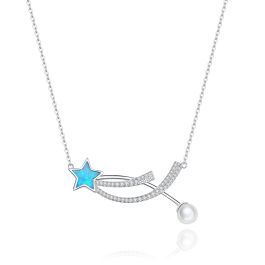 Colier "Shooting Star" din argint si cristale | Magazin online de bijuterii