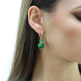 Cercei "Forever green" din jad verde | Magazin online de bijuterii