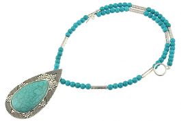 Colier realizat din turcoaz si pandantiv | Magazin online de bijuterii