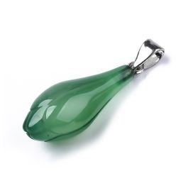 Pandantiv boboc floare din agat verde | Magazin online de bijuterii