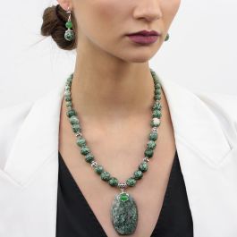 Set unicat din tree agat si jad verde | Magazin online de bijuterii