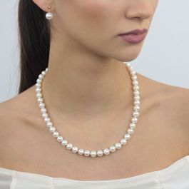 Set perle naturale albe 7 - 9 mm AAA+ si aur gold filled | Magazin ...