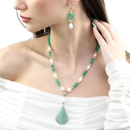 Set din perle naturale, aventurin si jad verde | Magazin online de ...