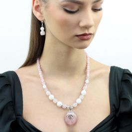 Set "Copacul Vietii" din cuart roz | Magazin online de bijuterii