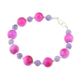 Bratara asimetrica realizata din ametist rotund si perle de cultura ...
