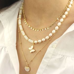 Set doua coliere "Blue Zone" din turcoaz si perle de Mallorca | Magazin ...